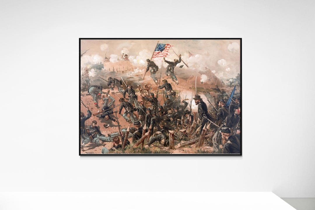 Siege of Vicksburg - Assault on Fort Hill by Thure De Thulstrup, Civil ...