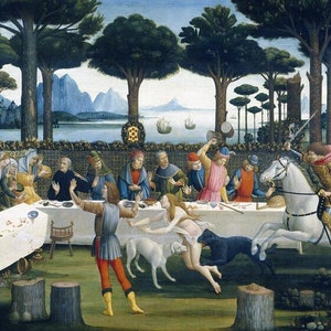 Renaissance Oil Painting Decameron Sandro Botticelli Canvas Printing by ...