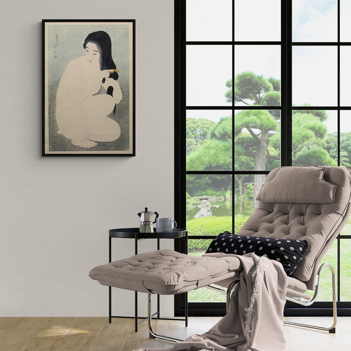 Combing Her Hair 1929 Torii Kotondo Print Japanese Art Ukiyoe Poster Japan Wall Art Japanese ...