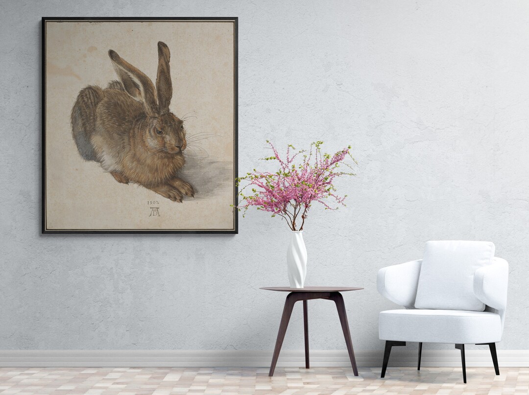 Antique Animal Art Canvas Fine Print, Young Hare by Albrecht Dürer ...