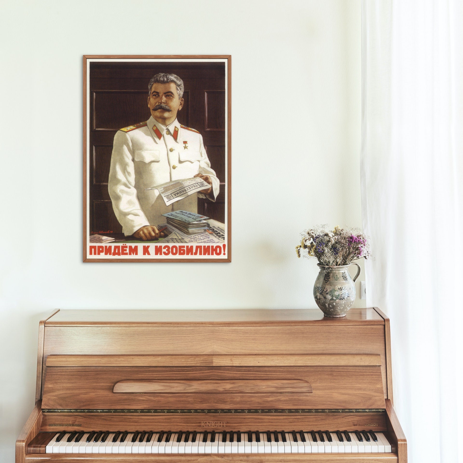 Vintage Soviet Joseph Stalin Propaganda Poster, USSR Vintage Soviet ...
