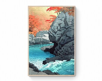 Kawase Hasui Prints Sunset at Ichinokura, Ikegami 1928 by Kawase Hasui ...