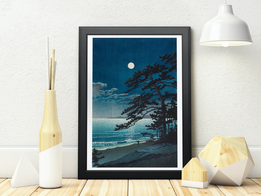 Kawase Hasui Prints Spring Moon at Ninomiya Beach 1932 by Kawase Hasui ...