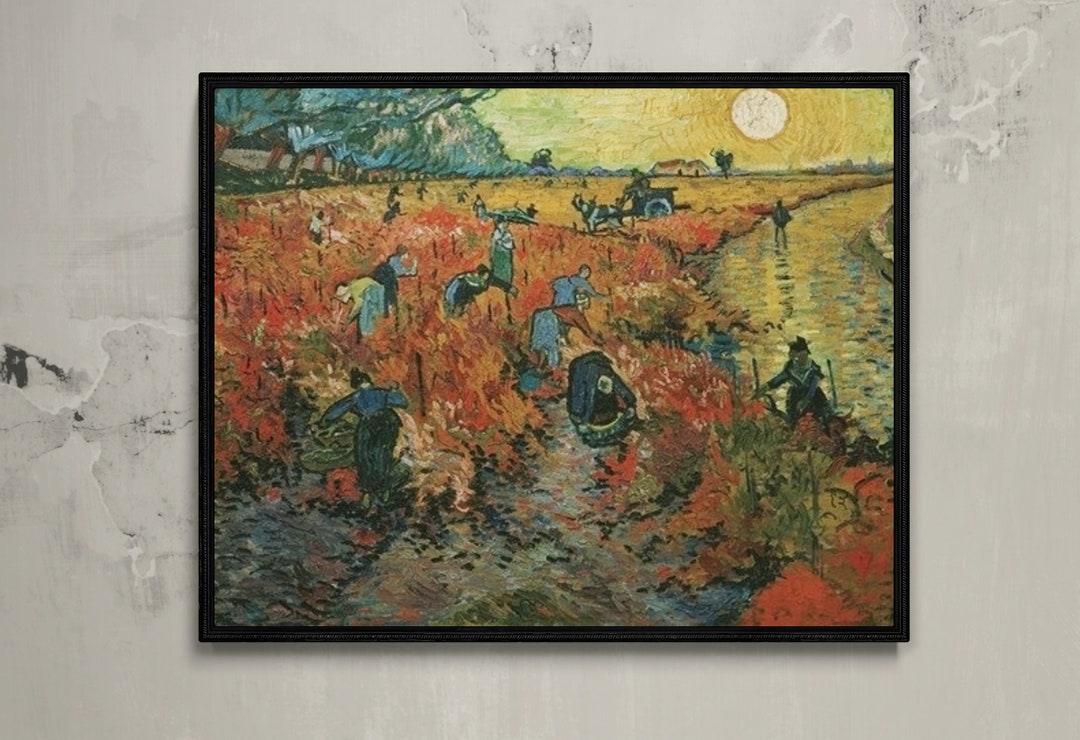 Van Gogh Print - Red Vineyards at Arles, 1888 by Vincent Van Gogh ...