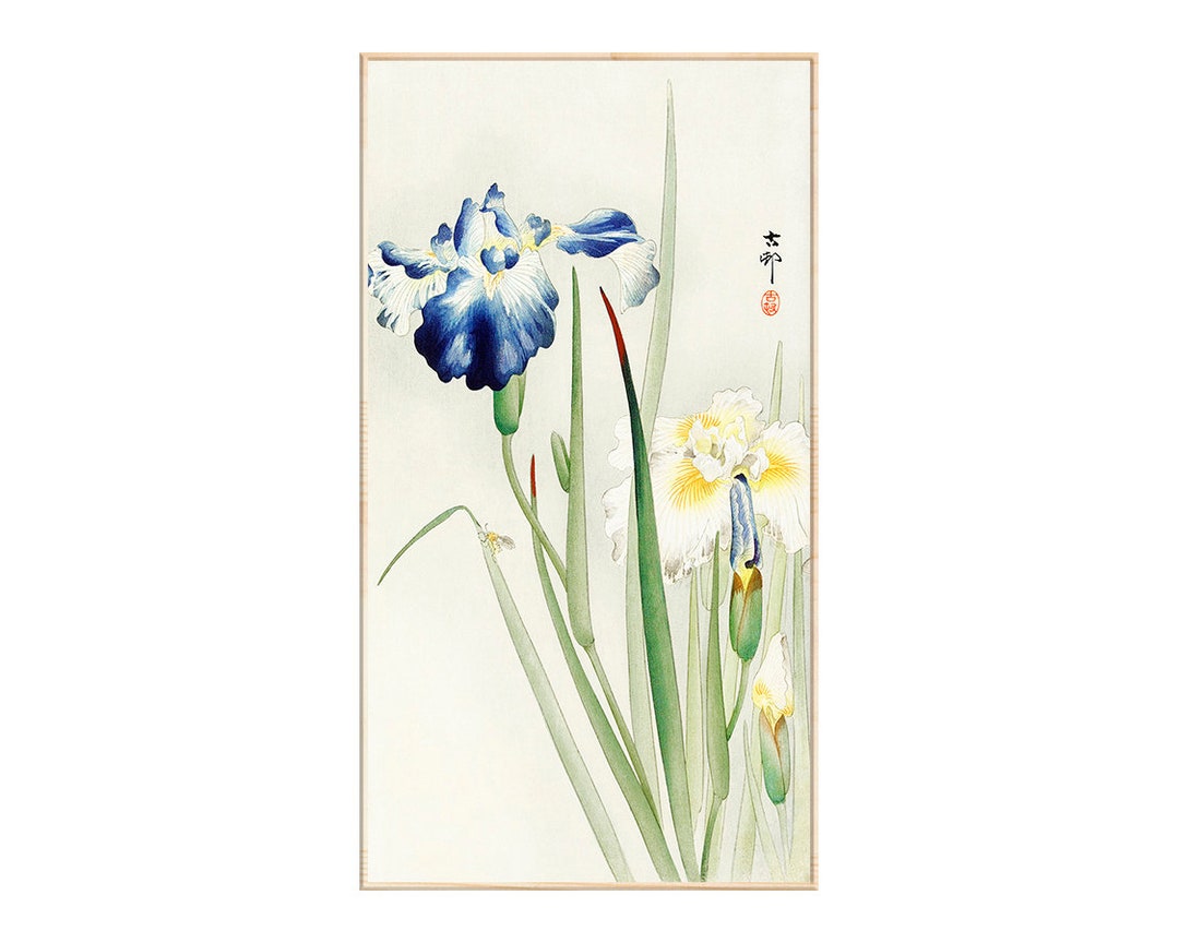 Japanese Canvas Wall Art Print Irises by Ohara Koson, Woodblock, Ukiyo ...