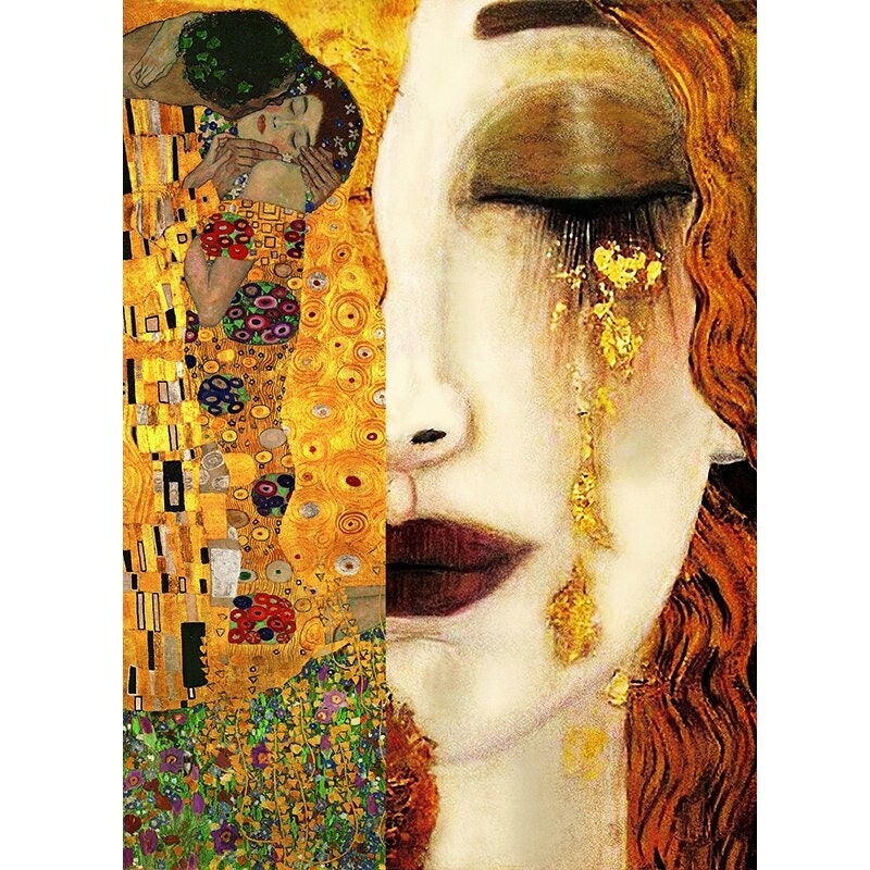 Gustav Klimt Art Print - Kiss X Tears Reproduction Klimt Prints Klimt ...