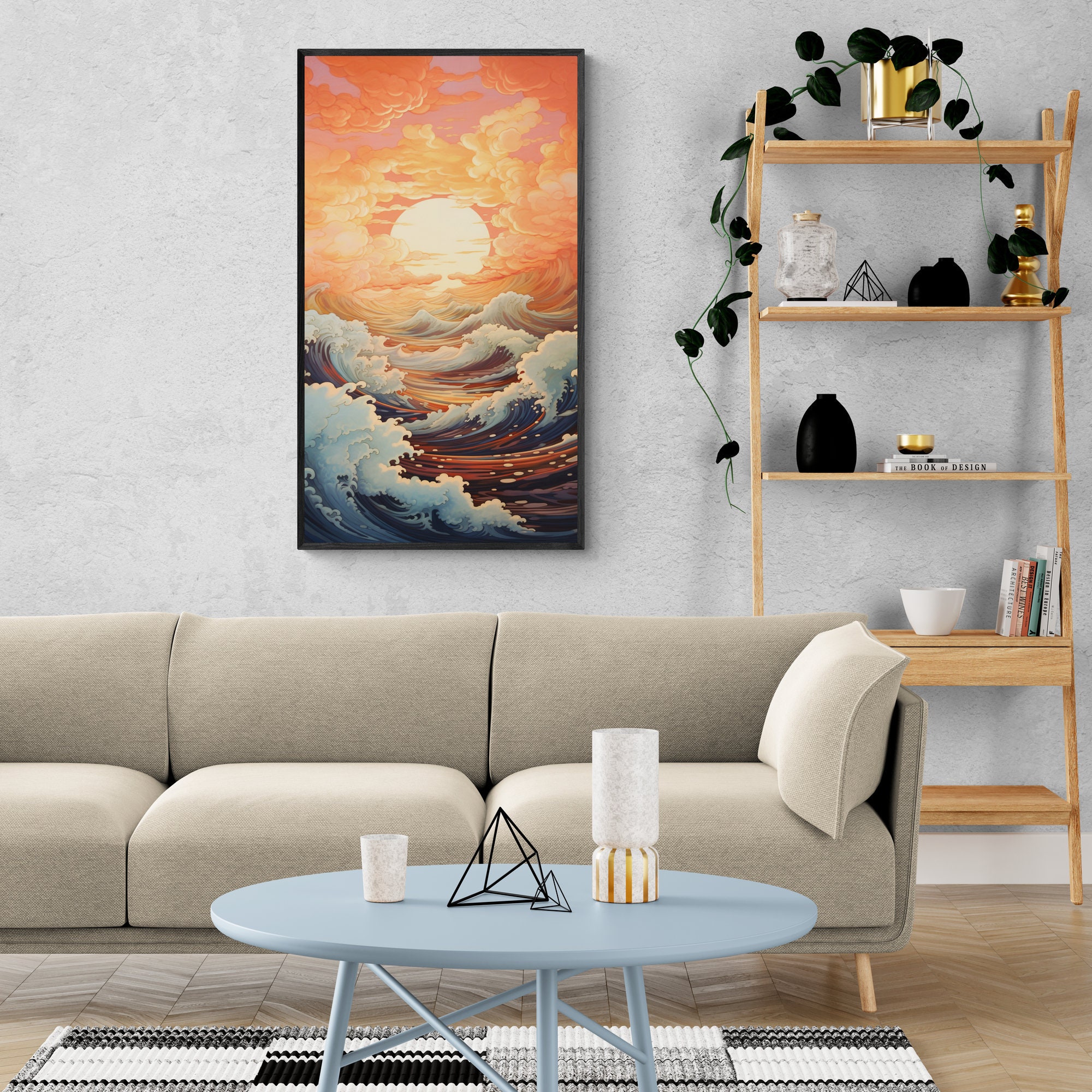 The Great Wave off Kanagawa Reimagined Modern Japanese Wave - Etsy