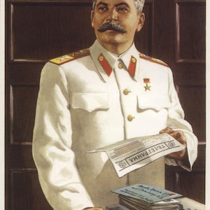 Vintage Soviet Joseph Stalin Propaganda Poster, USSR Vintage Soviet ...