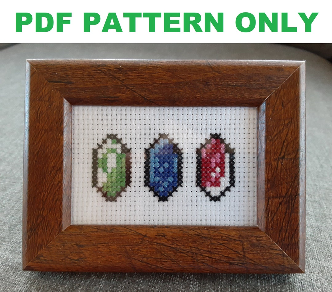 The Legend of Zelda A Link to the Past Rupees Cross Stitch - Etsy
