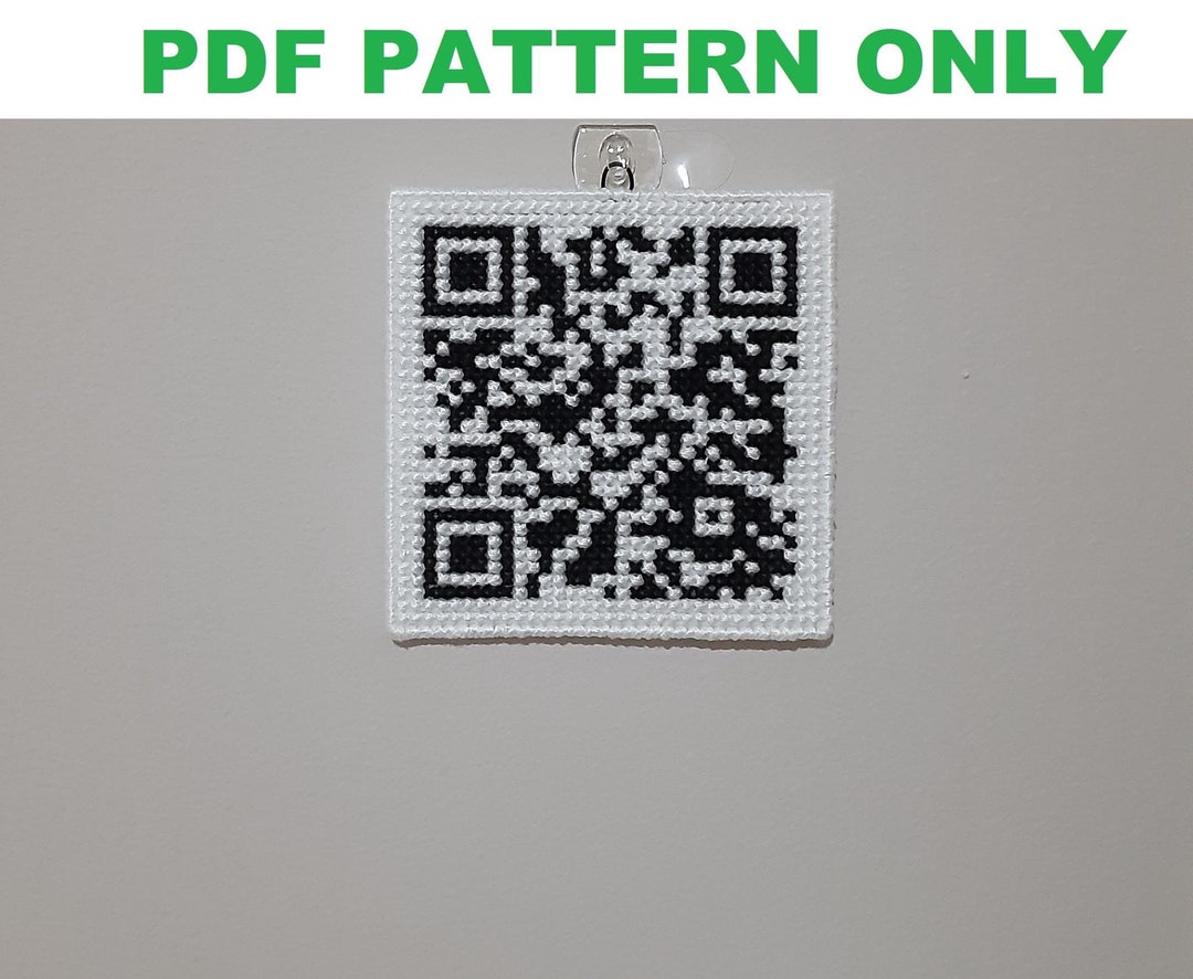Rickroll QR Code Cross Stitch PATTERN - Links to Rick Astley's Official ...