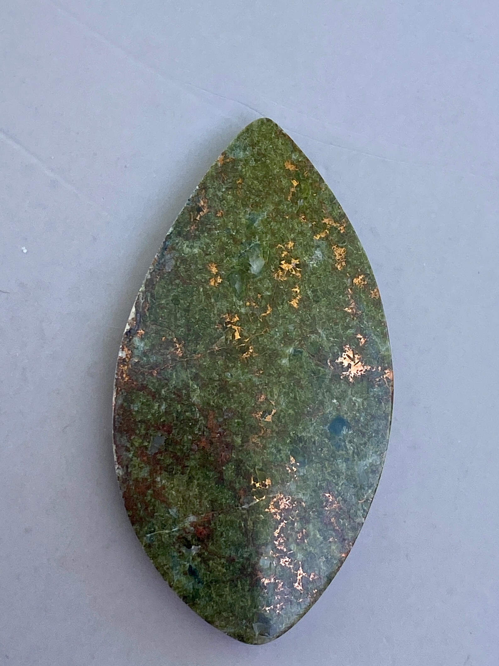 Copper Calcite & Epidote Cabochon 52.88ct - Etsy New Zealand