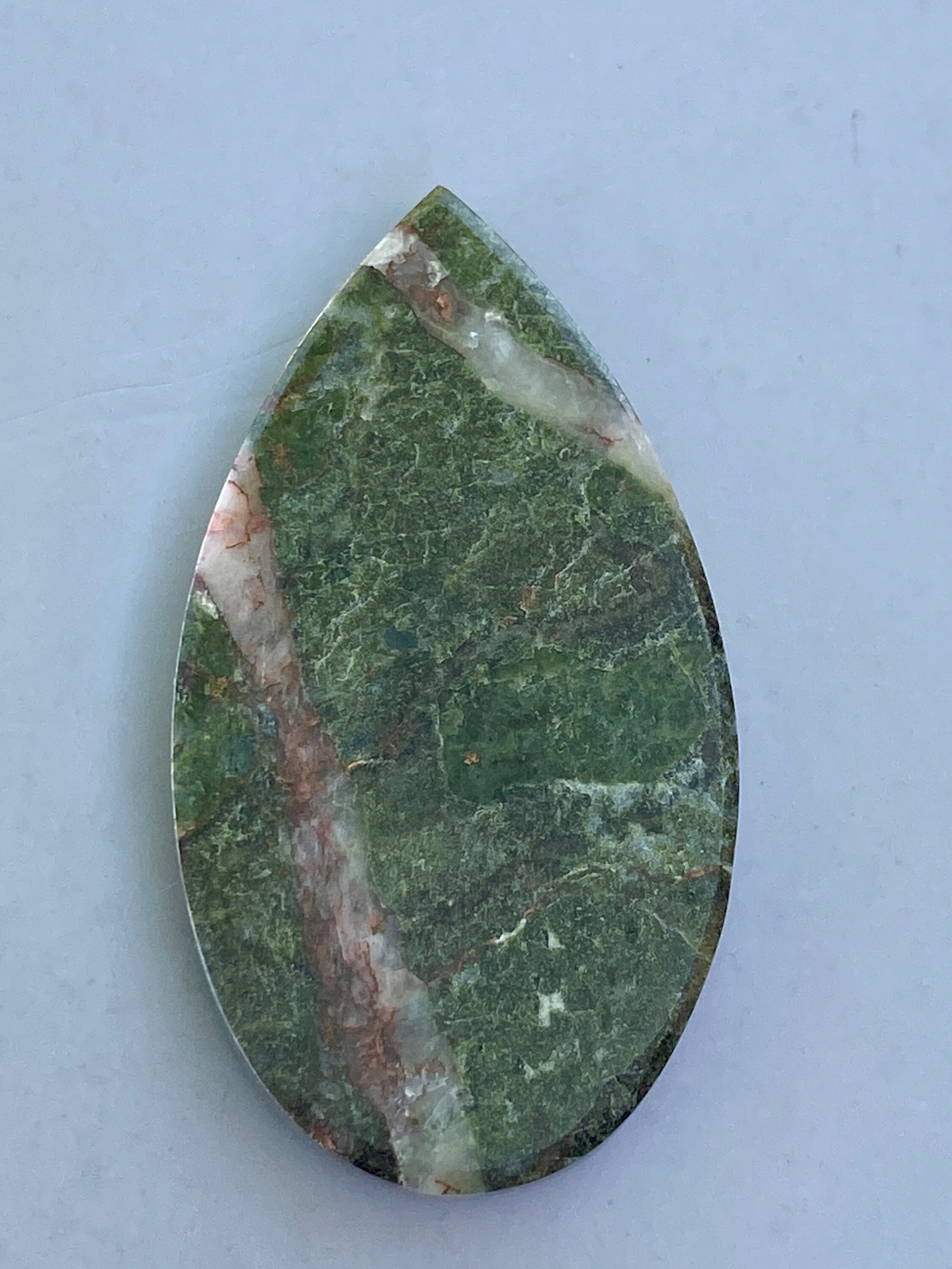 Copper Calcite & Epidote Cabochon 50.32ct - Etsy UK