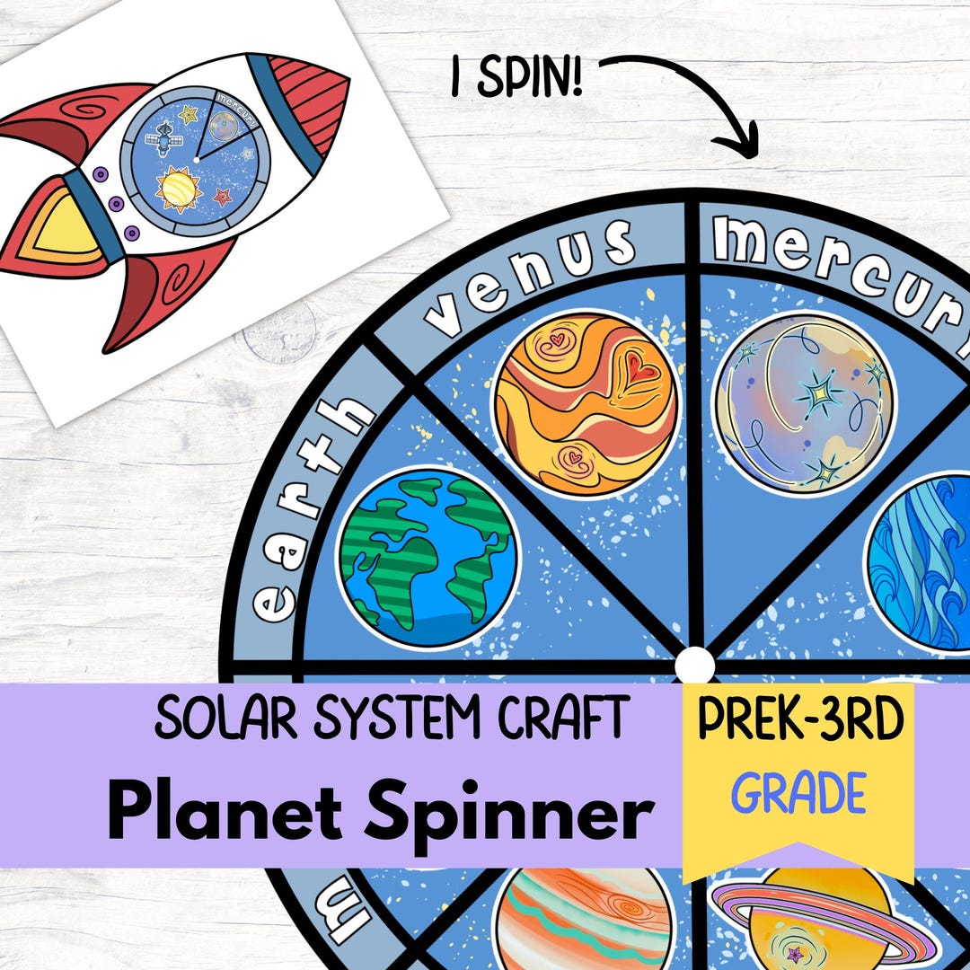 Solar System Wheel for Kids: Printable Outer Space Craft, Montessori ...