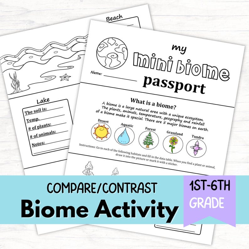 Biome Habitat Lesson: Kids Learning Activity, Montessori Homeschool ...