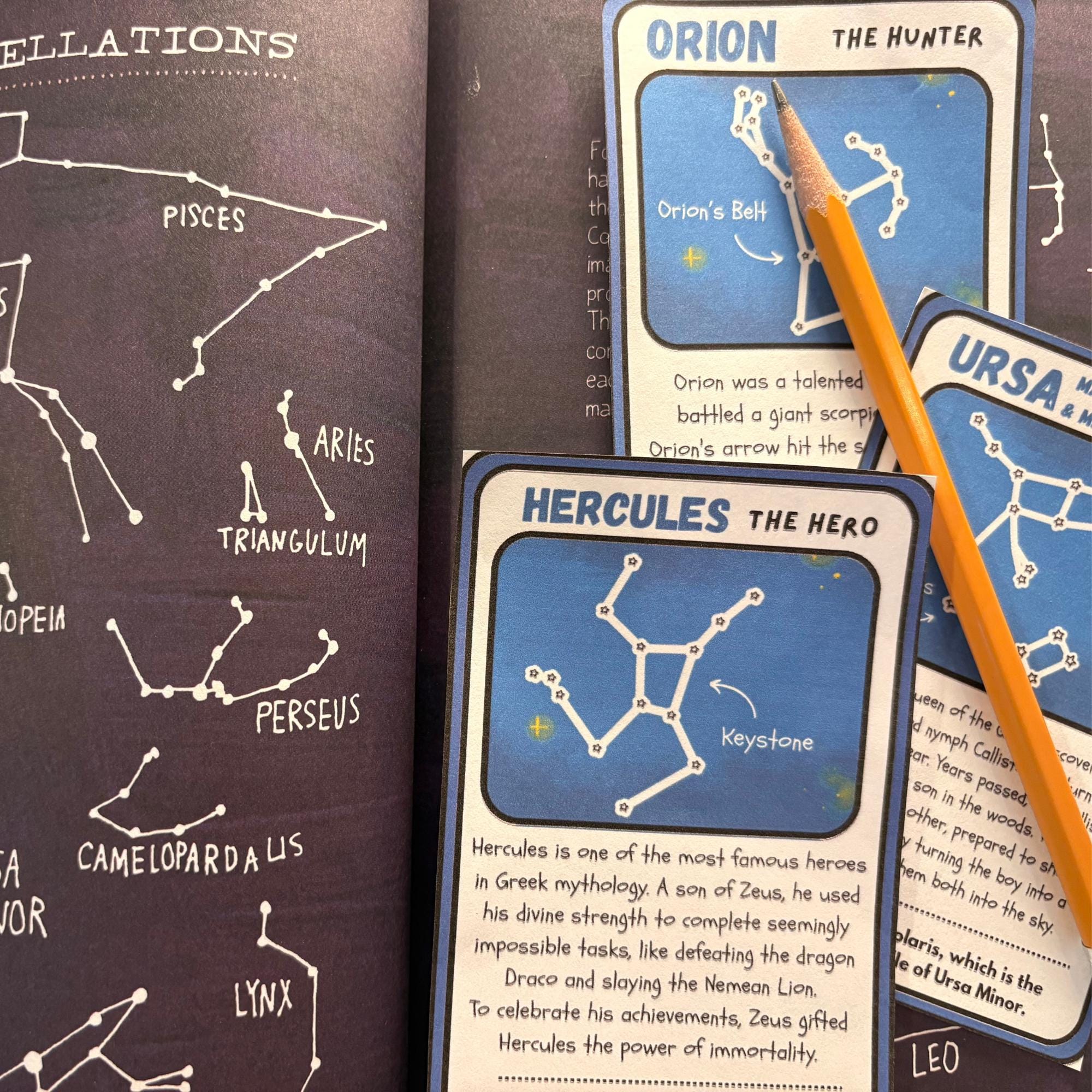 Constellation Cards for Kids: Night Sky Flashcards for Stargazing ...