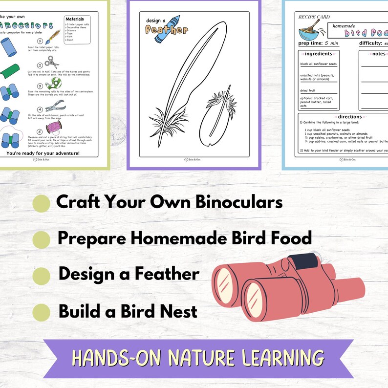 Bird Unit Study Printable Nature Journal for Kids Bird Watching ...
