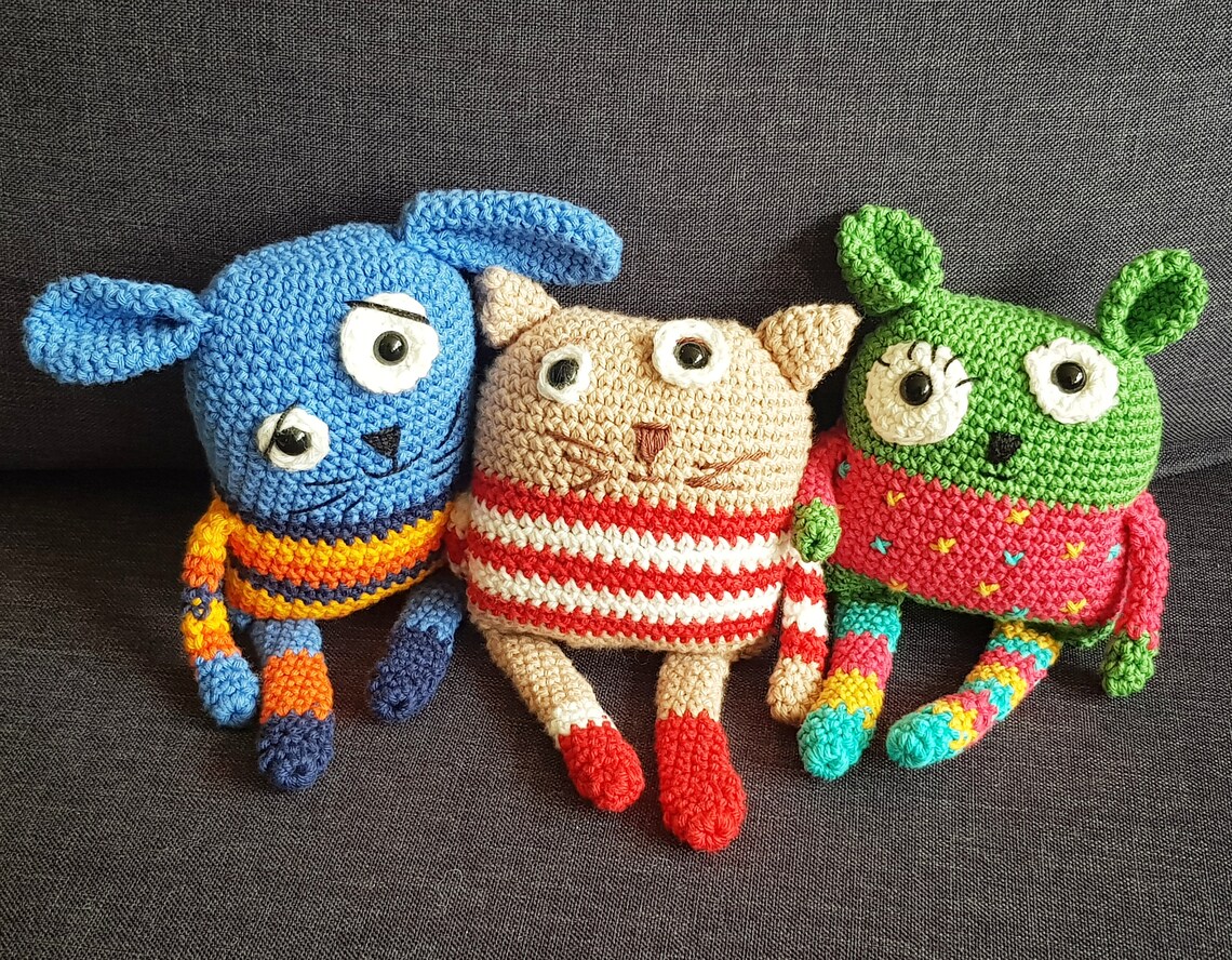 Cute Monsters Pattern, Pdf File to Download, Clear Instructions, Step ...