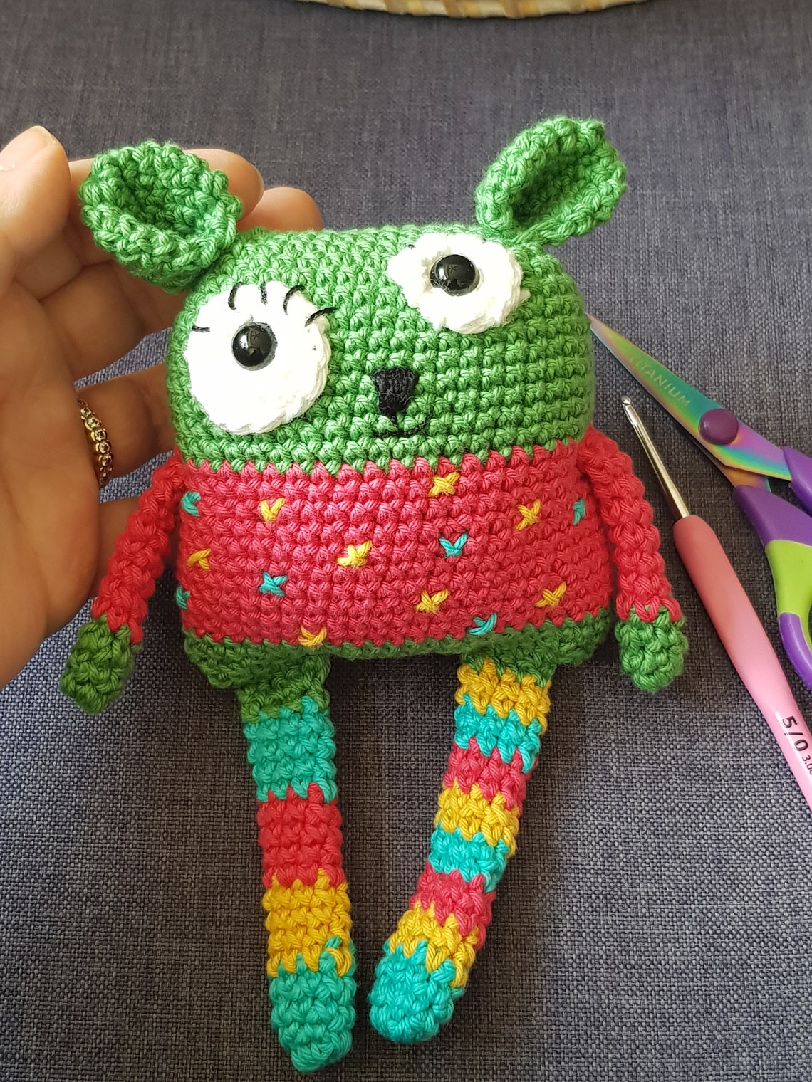 Cute Monsters Pattern, Pdf File to Download, Clear Instructions, Step ...