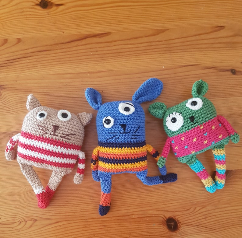 Cute Monsters Pattern, Pdf File to Download, Clear Instructions, Step ...