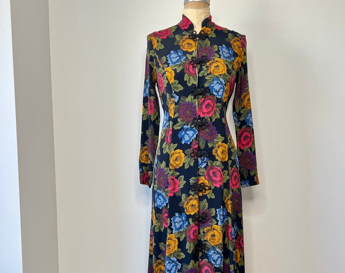 Retro Early 2000s Rose Print Floral Betsey Johnson Punk Maxi Dress - Etsy
