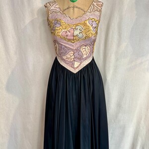 Vintage 1940s/50s XS Basque Waist Full Skirt Evening Dress - Etsy