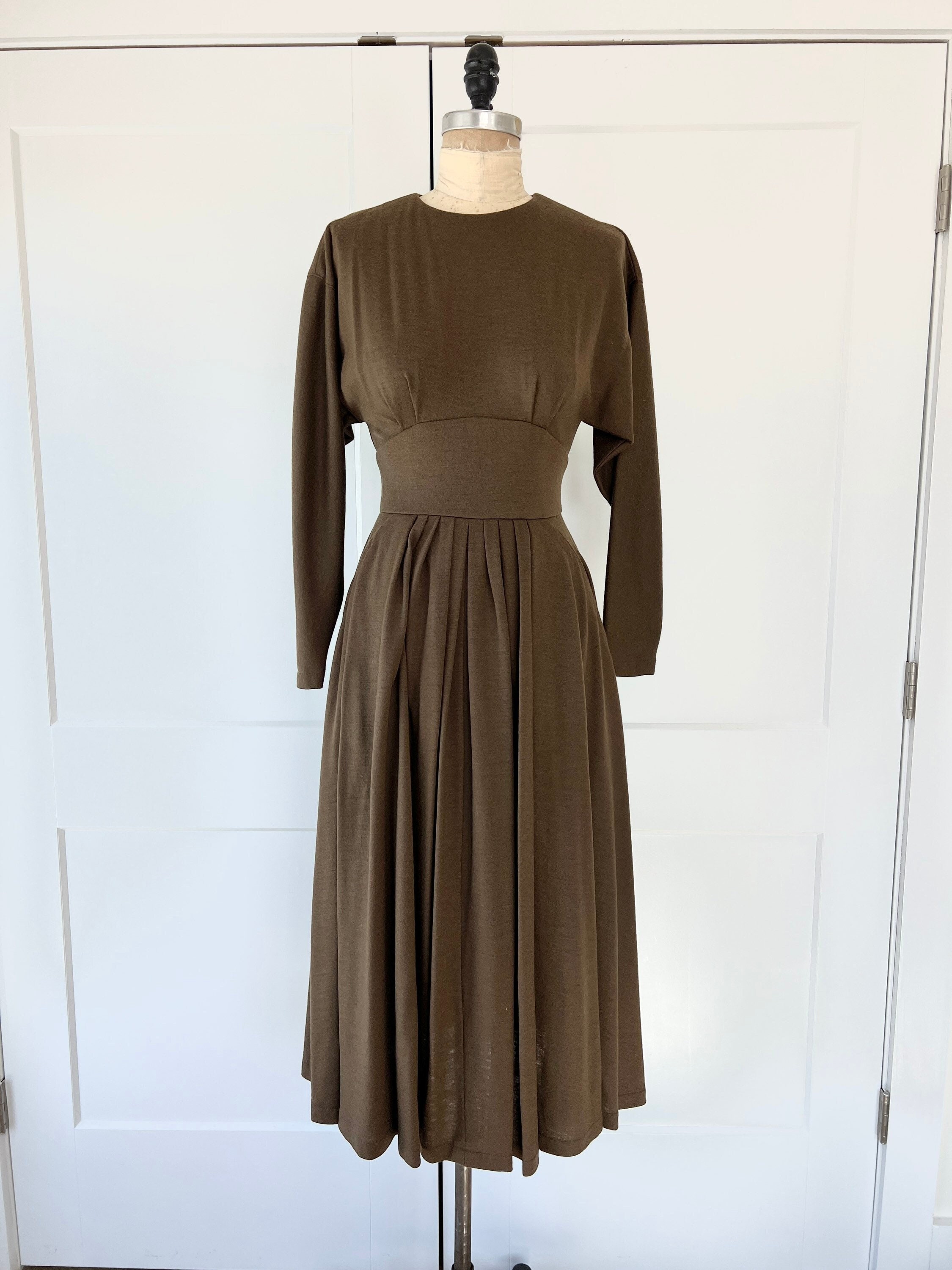 1980s St. Gillian by Kay Unger Long Sleeve Fit & Flare MIDI Dress - Etsy