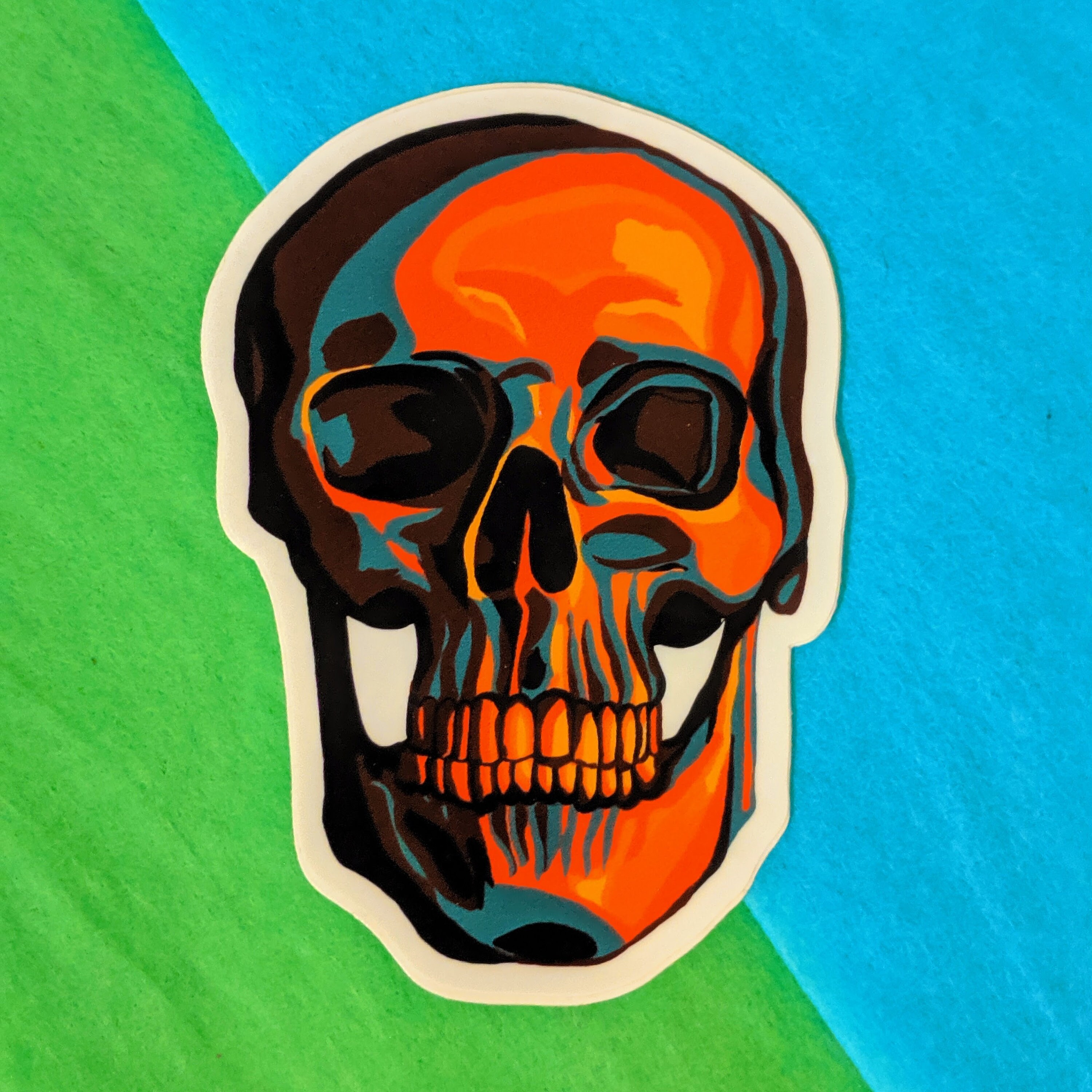 Skull Weatherproof Vinyl Sticker - Etsy