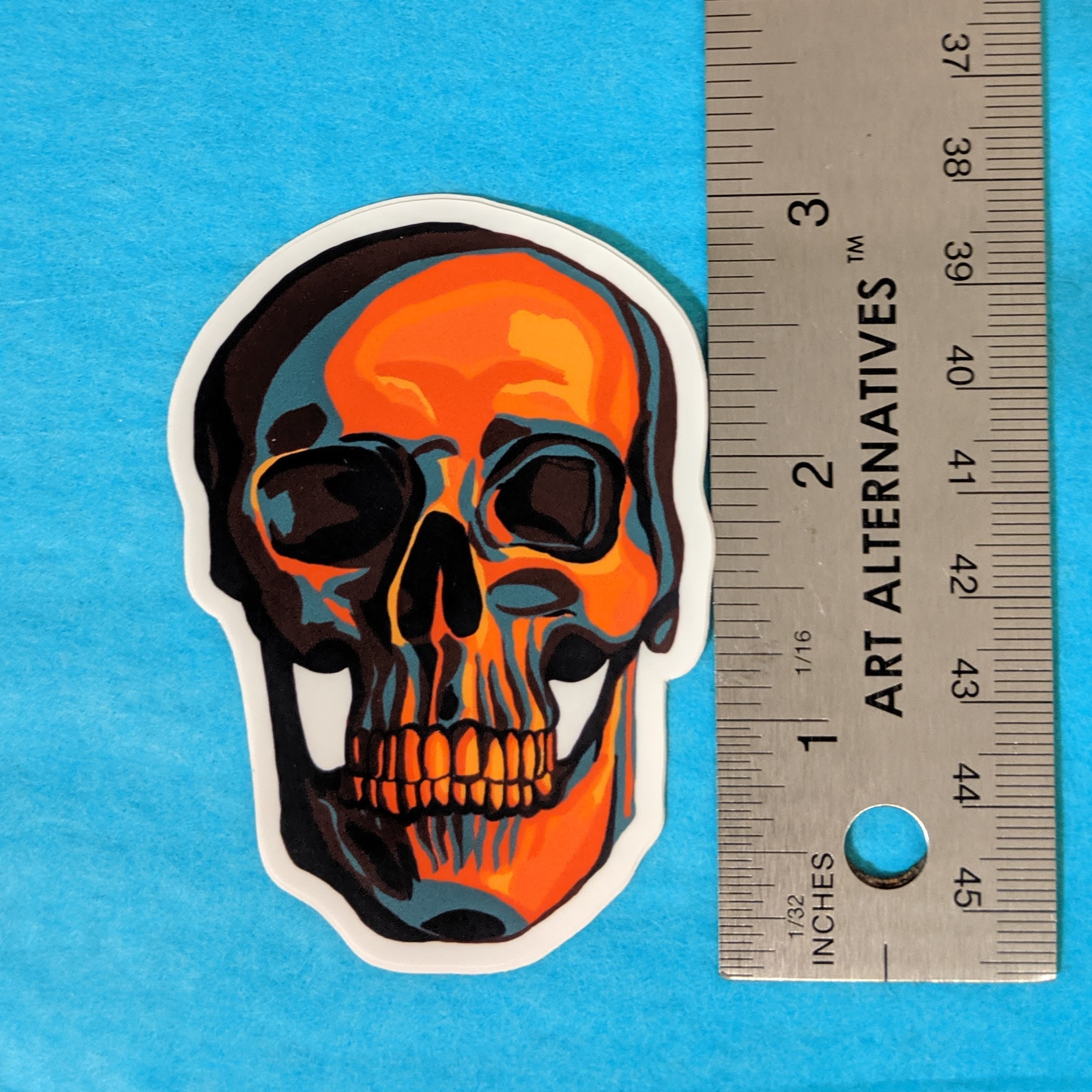 Skull Weatherproof Vinyl Sticker - Etsy