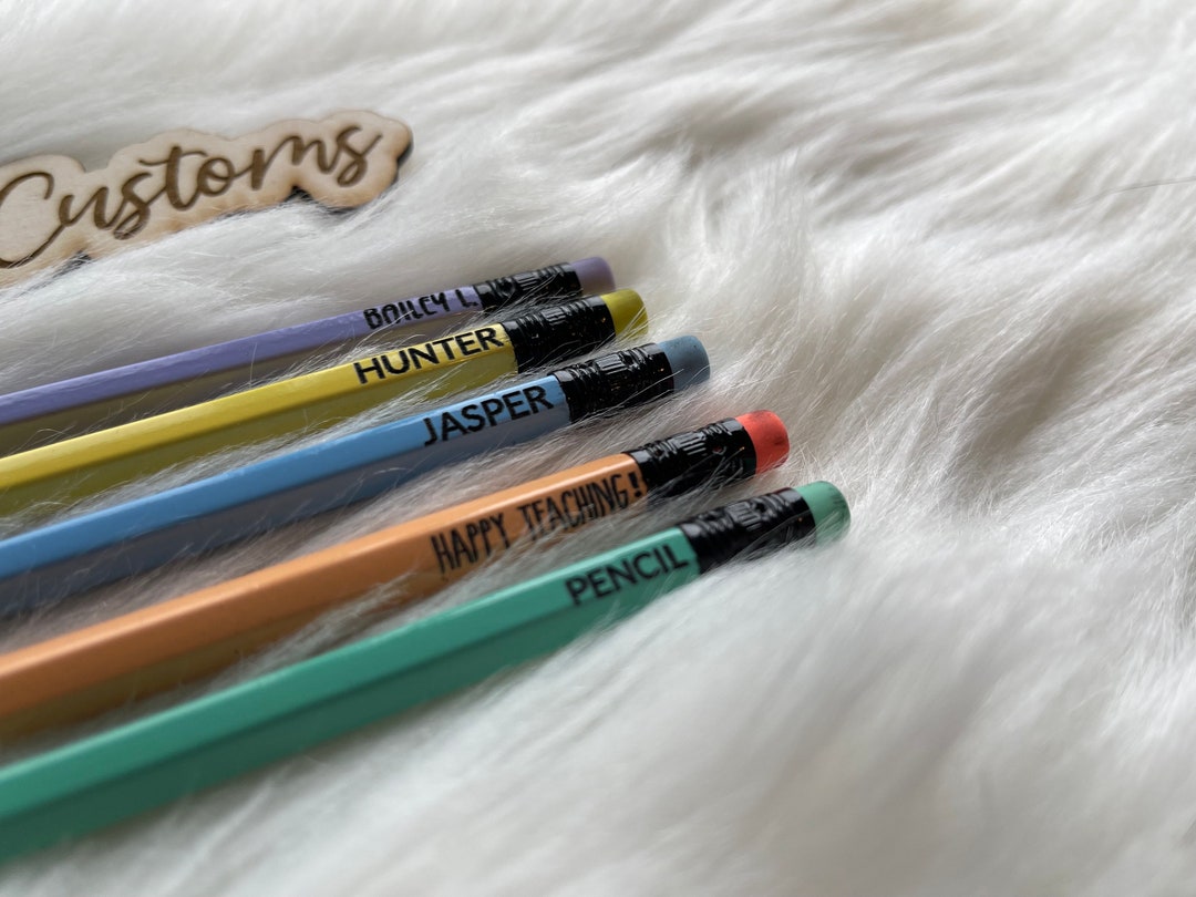 Personalized Engraved Pastel Pencils Laser Engraved Custom Pencils ...