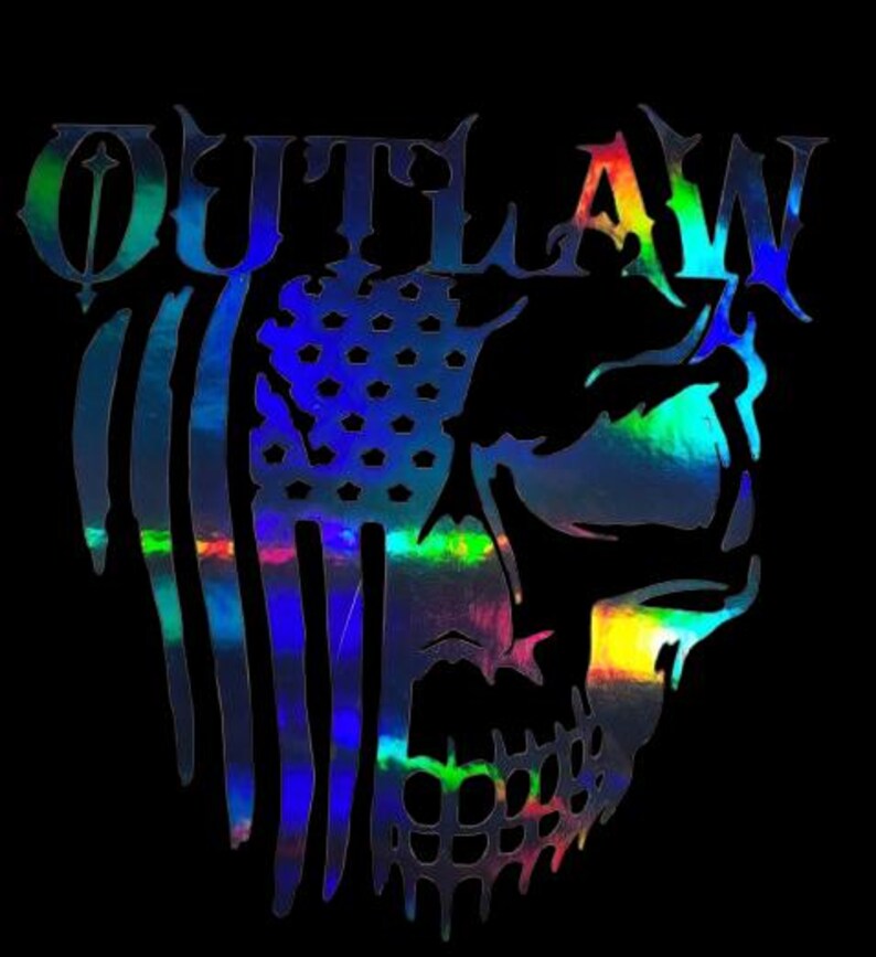 OUTLAW Car Decal Sticker Different Colors 6" X 6" - Etsy