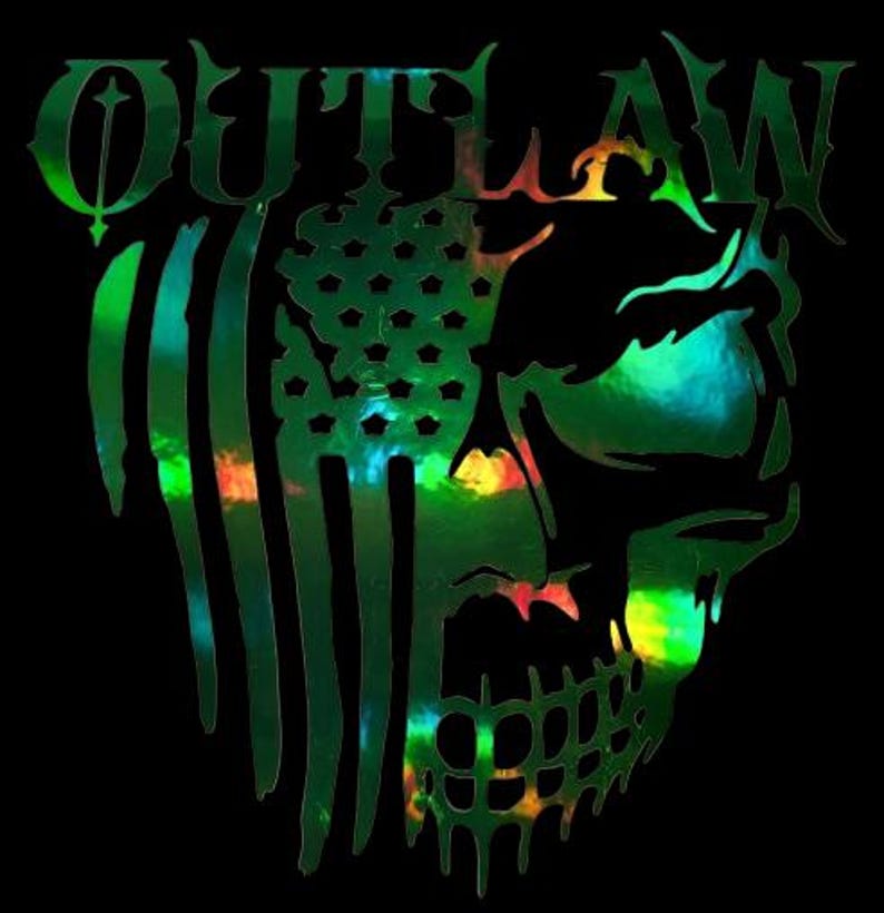 OUTLAW Car Decal Sticker Different Colors 6" X 6" - Etsy