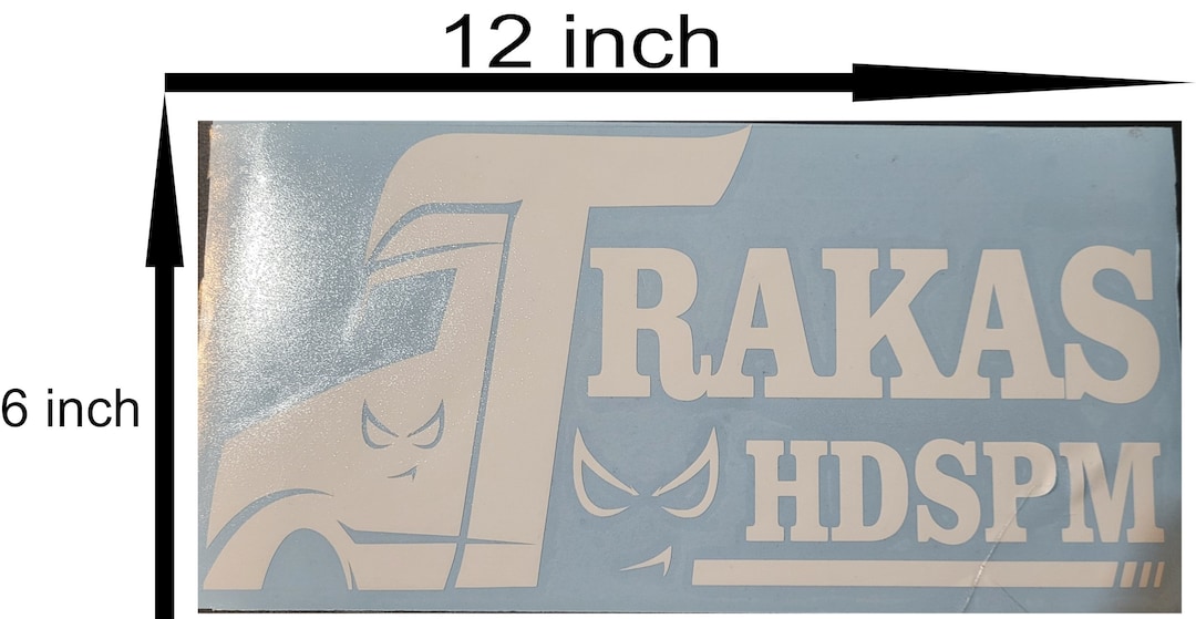 TRAKAS HDSPM Car Decal Sticker Different Colors 6" X 12" - Etsy