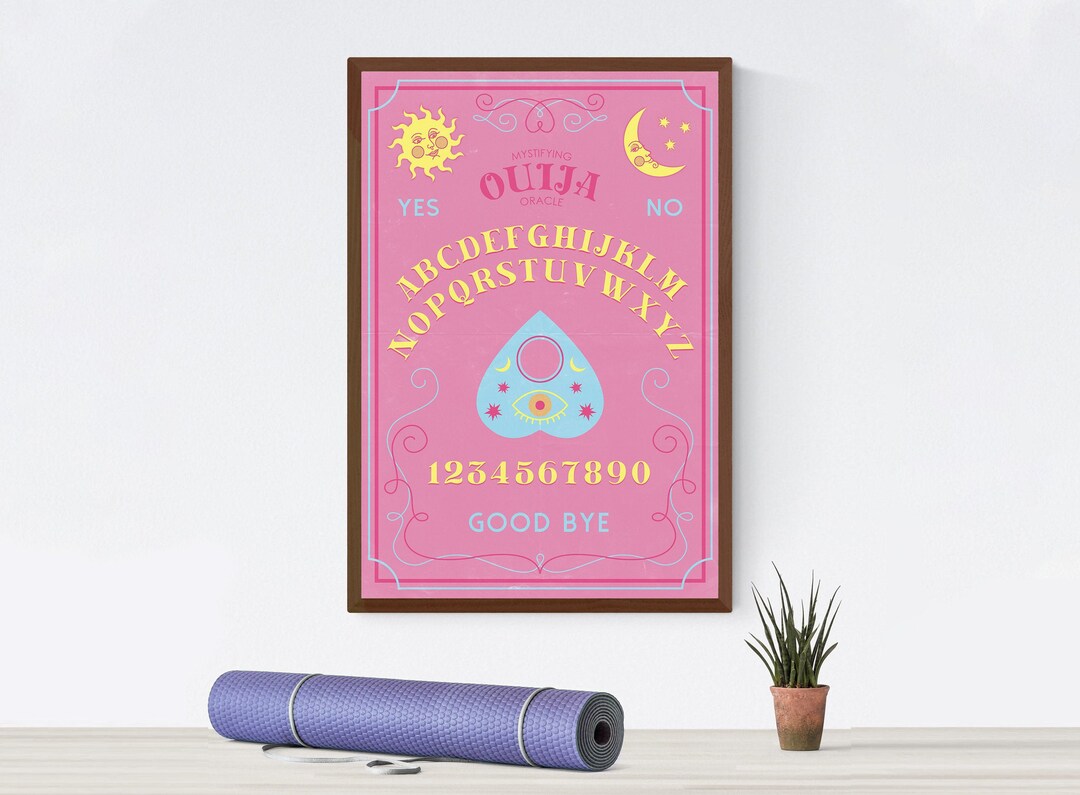 Printable Pink Pastel Ouija Board Poster/art Print, Halloween Wall ...
