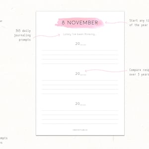 One Line A Day Journal, A Sentence A Day Diary, Undated Memory Journal ...