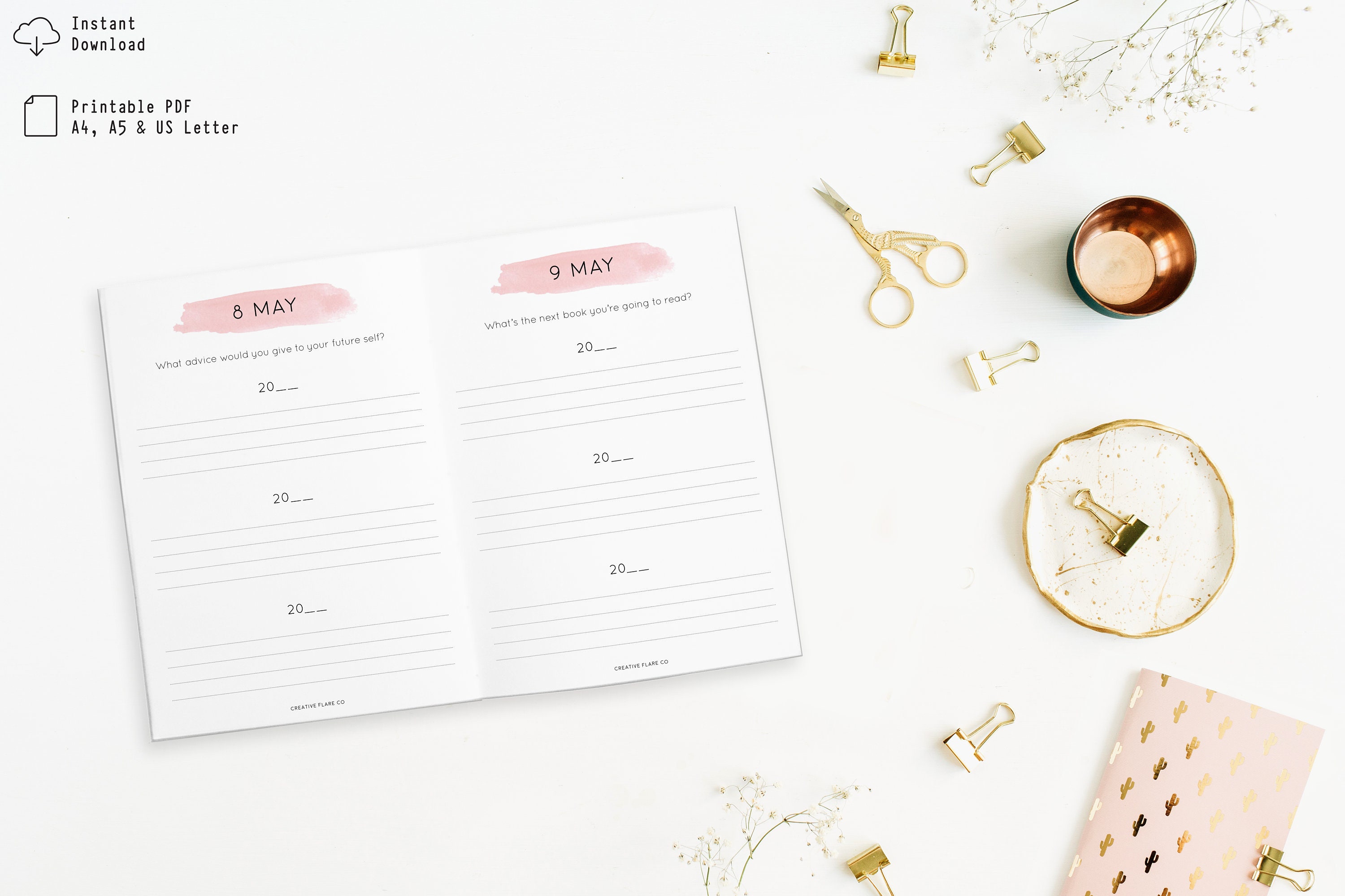 One Line A Day Journal A Sentence A Day Diary Undated Memory - Etsy