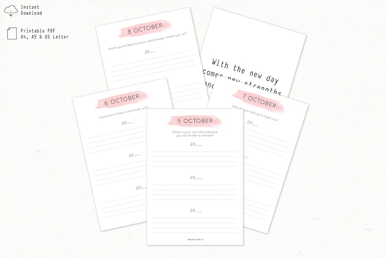 One Line A Day Journal A Sentence A Day Diary Undated Memory - Etsy