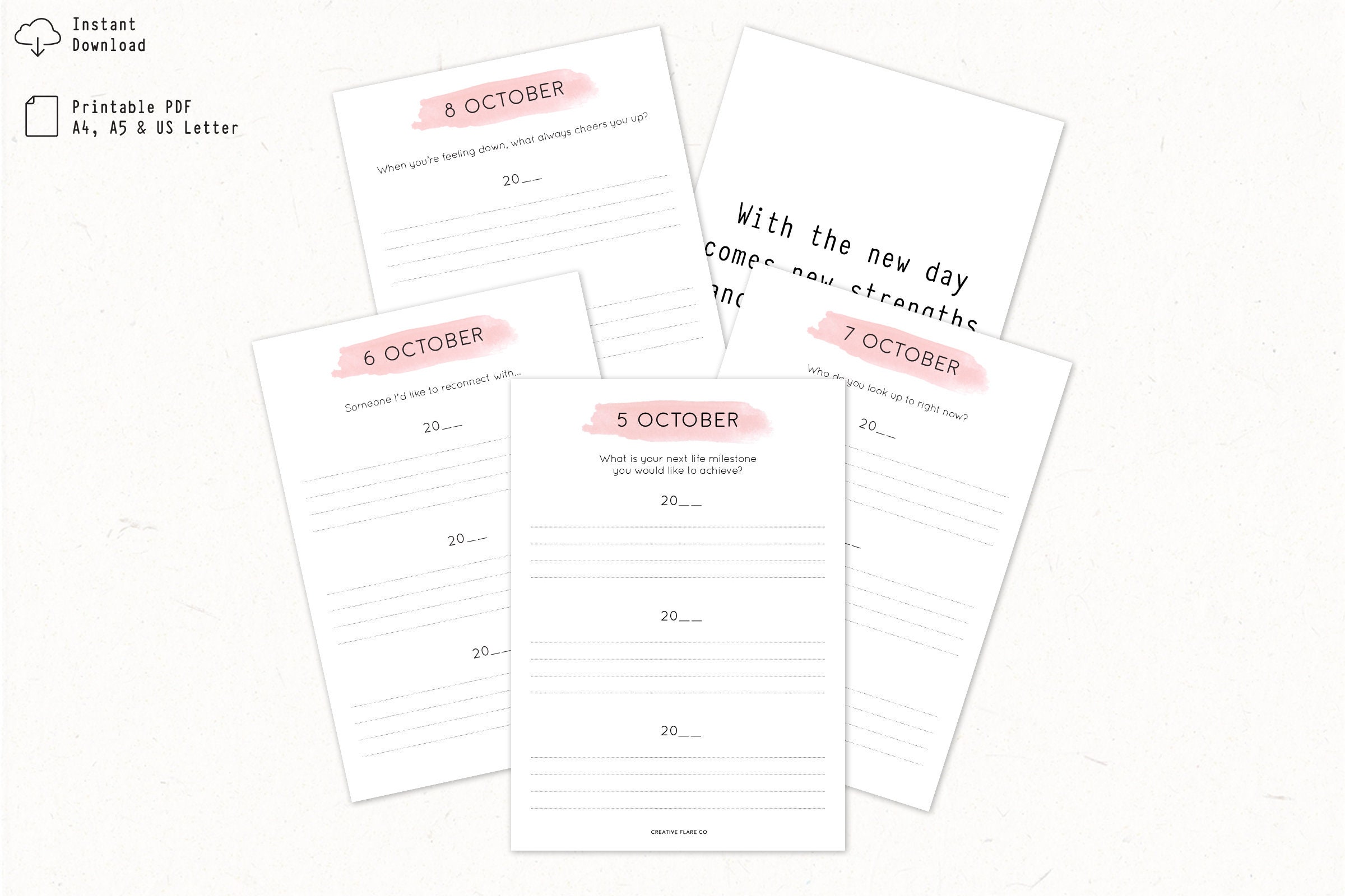 One Line A Day Journal A Sentence A Day Diary Undated Memory | Etsy