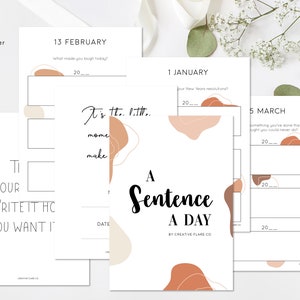 One Line A Day Journal, A Sentence A Day Diary, Undated Memory Journal ...