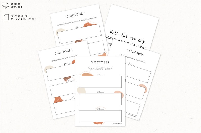 One Line A Day Journal A Sentence A Day Diary Undated Memory - Etsy