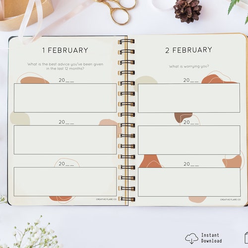 One Line A Day Journal A Sentence A Day Diary Undated Memory - Etsy