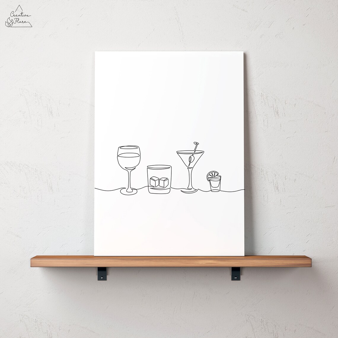 Bar Print Bar Cart Art Drinks Art Cocktail Lover Wine | Etsy