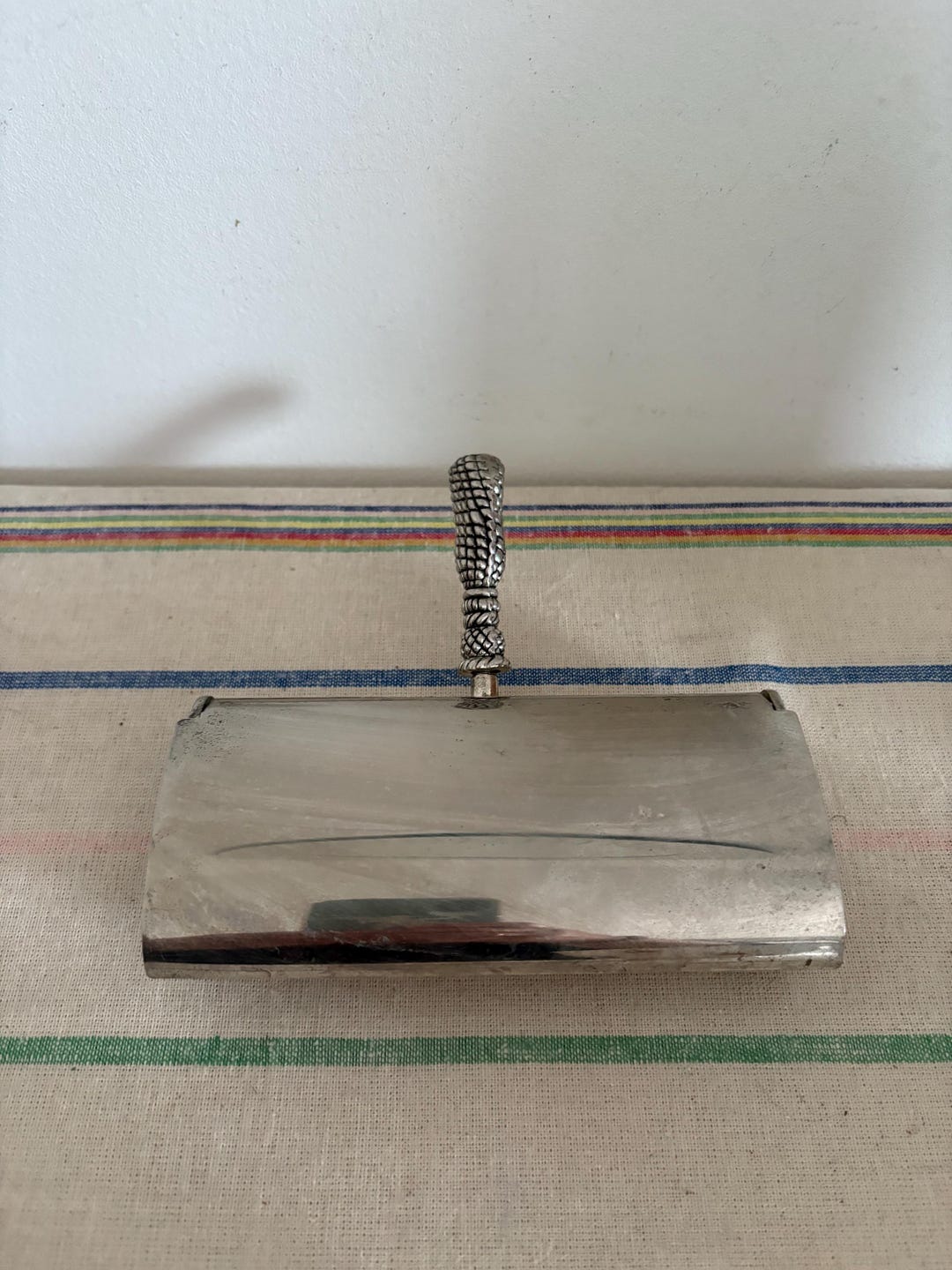A Beautiful French Vintage SILEA Silver Plated Table Crumb Brush ...