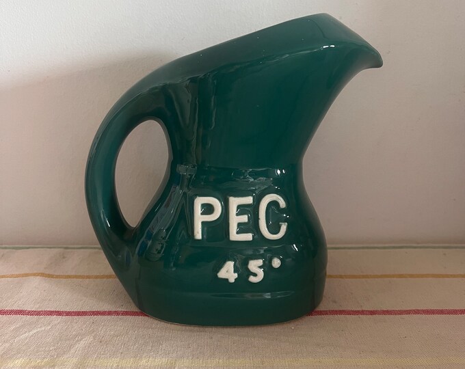 A French Vintage Ceramic Advertising Pitcher, Water Pitcher for ...