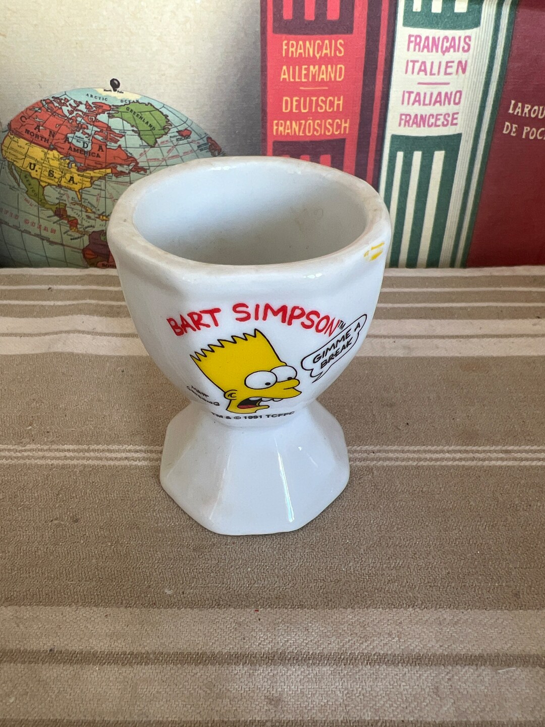 A Retro Bart Simpson Gimme a Break China Egg Cup - Etsy