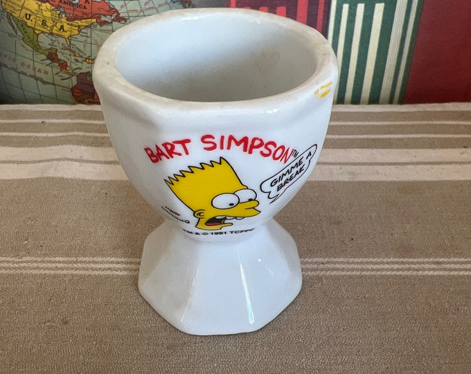 A Retro Bart Simpson Gimme a Break China Egg Cup - Etsy