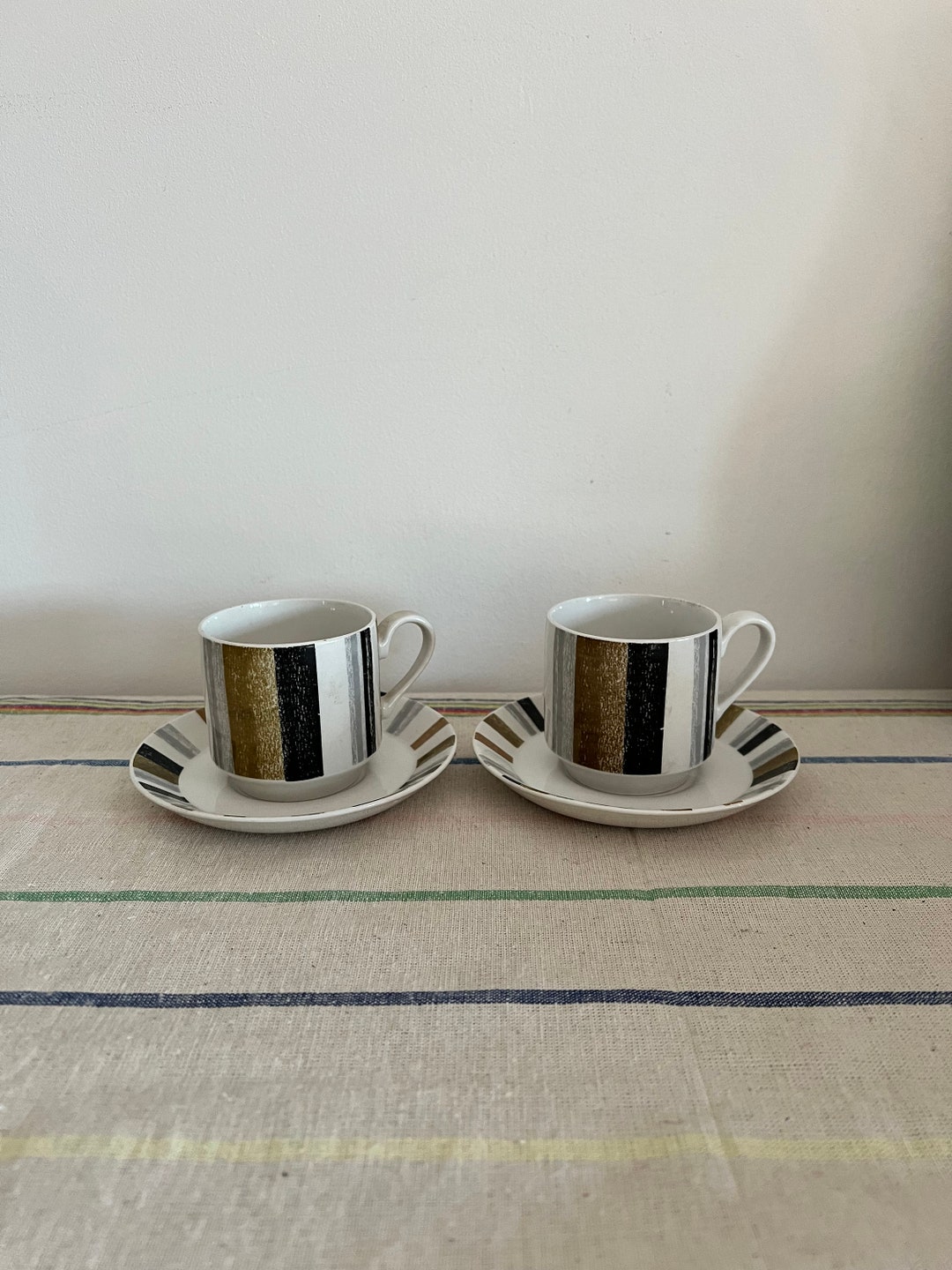Retro 60s Midwinter Queensbury Jessie Tait Pair of Espresso Coffee Cup ...