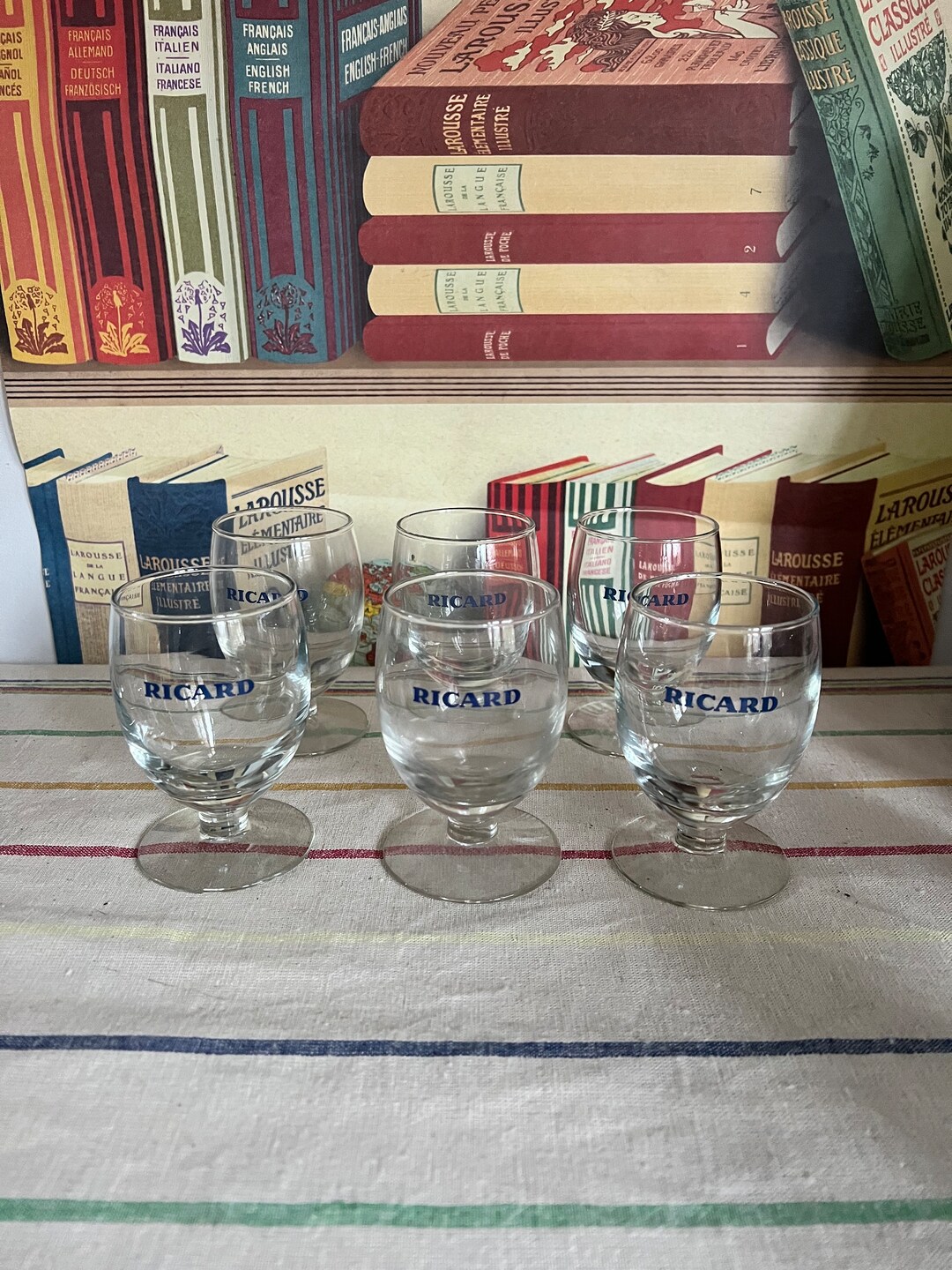 Set of 6 Ricard Logo Glasses to Serve Pastis in an Authentic Way - Etsy