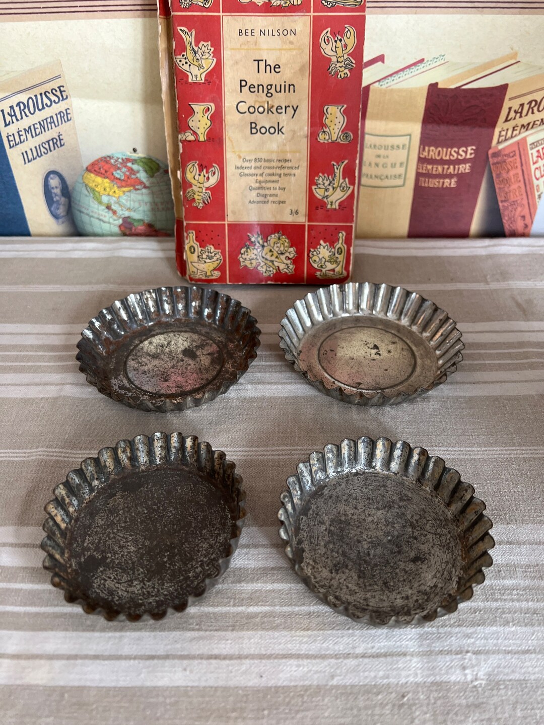 Set of Four French Tart Metal Fluted Cases to Make Lovely Individual ...