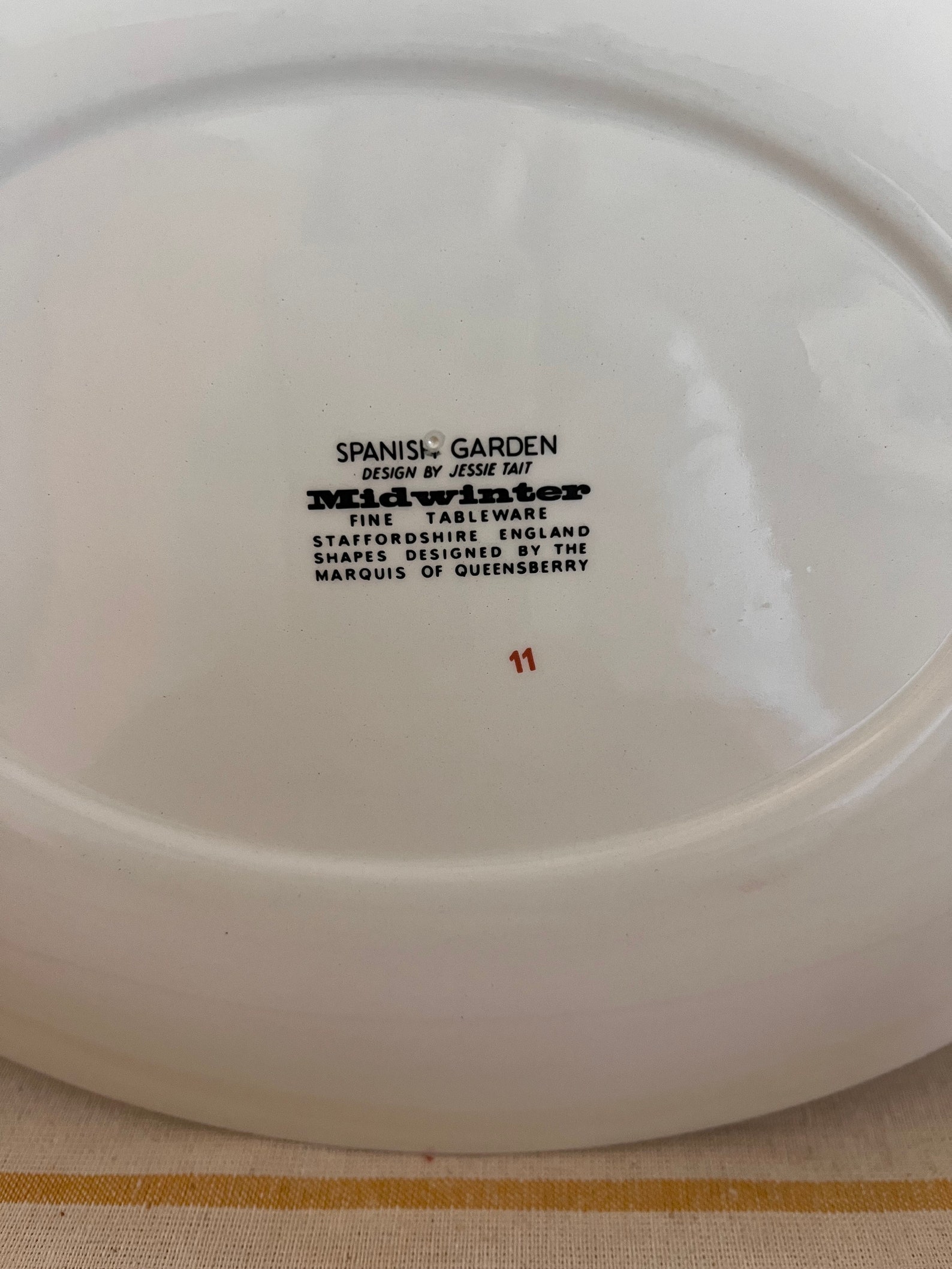 A Jessie Tait Midwinter Spanish Garden Pattern Staffordshire 12" Width ...