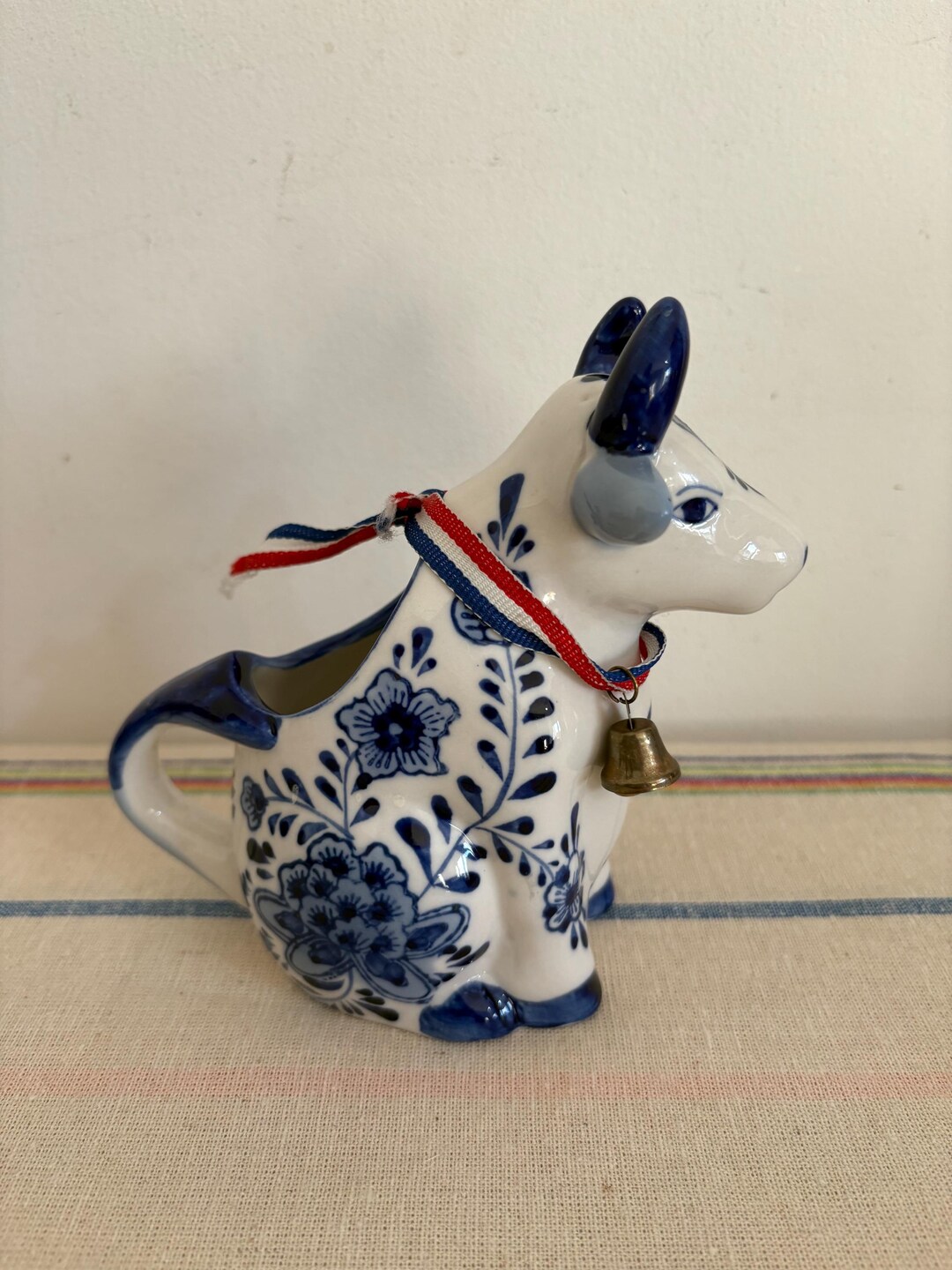 An Original Delft Blue and White Blue Cow Milk Jug Creamer With Neck ...